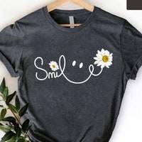 Happy Face Graphic Tee, Smiley Face Teacher Shirt, Fun Emoji T-shirt ...
