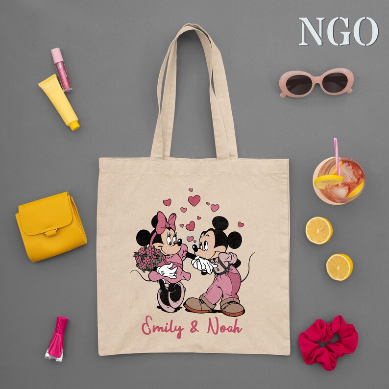 Cute Couple Love Tote Bag Gift Personalized Valentine Canvas Bag - Etsy