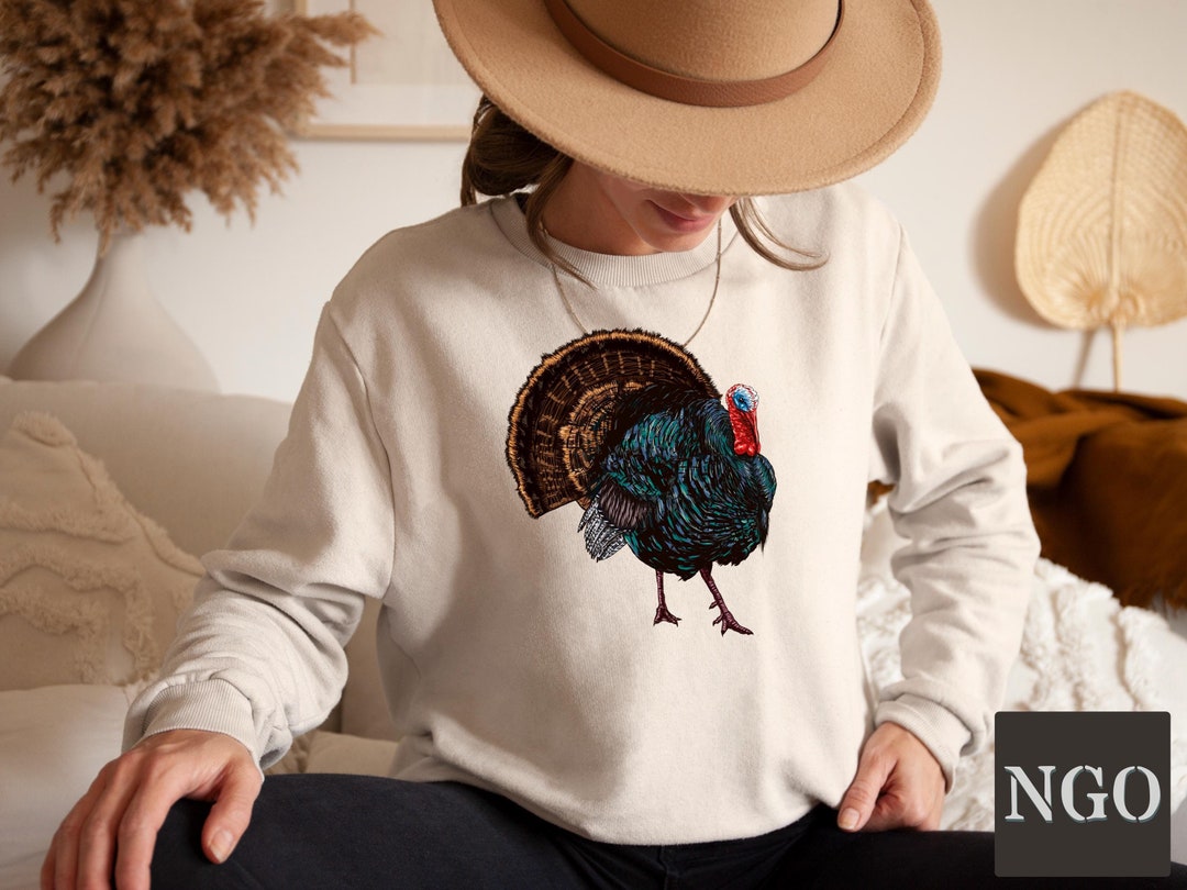 Retro Thanksgiving Turkey Sweatshirt,funny Vintage Turkey Sweater ...