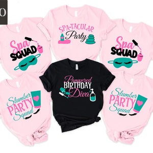 Spa Squad Tshirt,girls Spa Party Tee,girls Weekend Shirts,spa ...