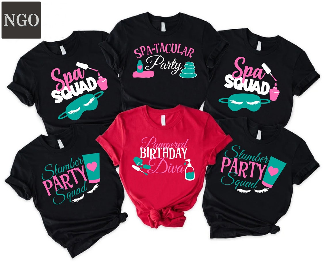 Spa Squad Tshirt,girls Spa Party Tee,girls Weekend Shirts,spa ...