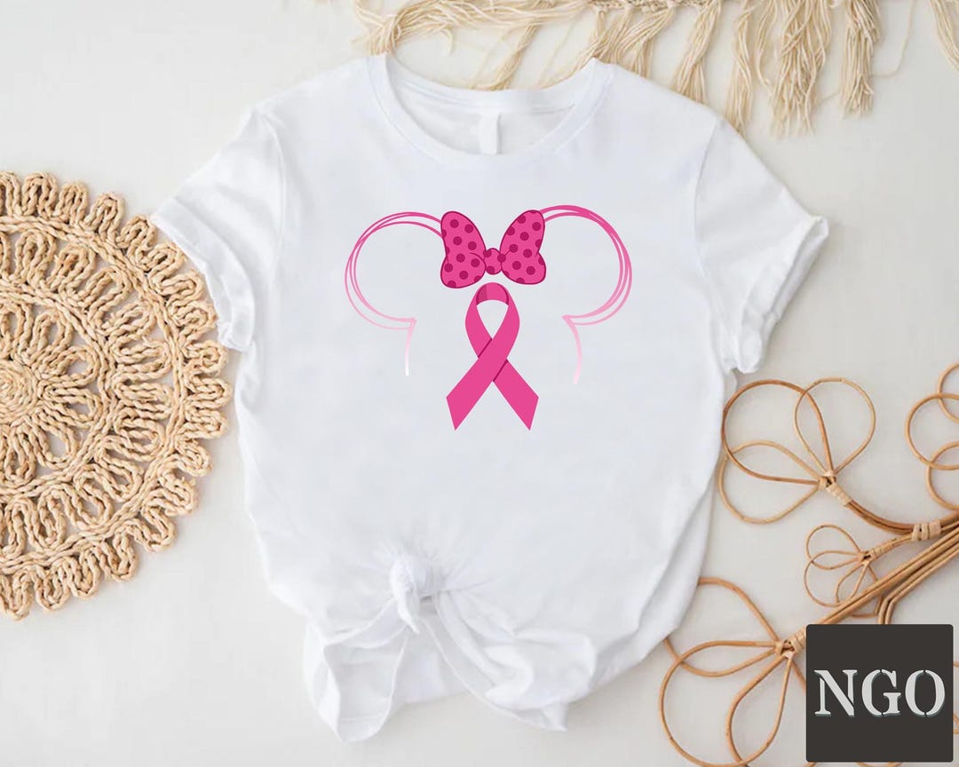 Disney Breast Cancer Tshirt, Minnie Mouse Breast Cancer Tee, Pink ...