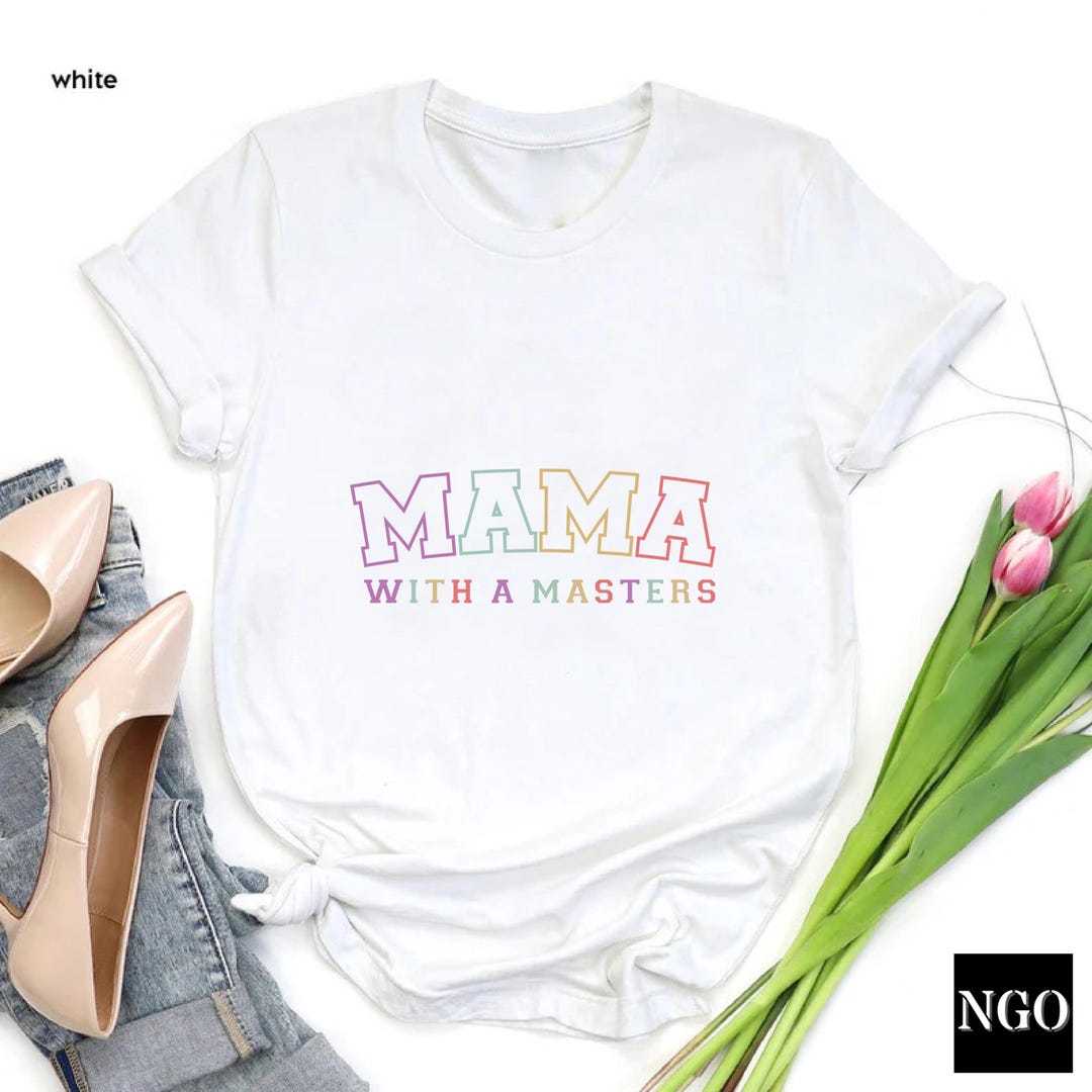 Mama With A Masters Shirt,mama Graduation Shirt,masters Degree Graduate ...