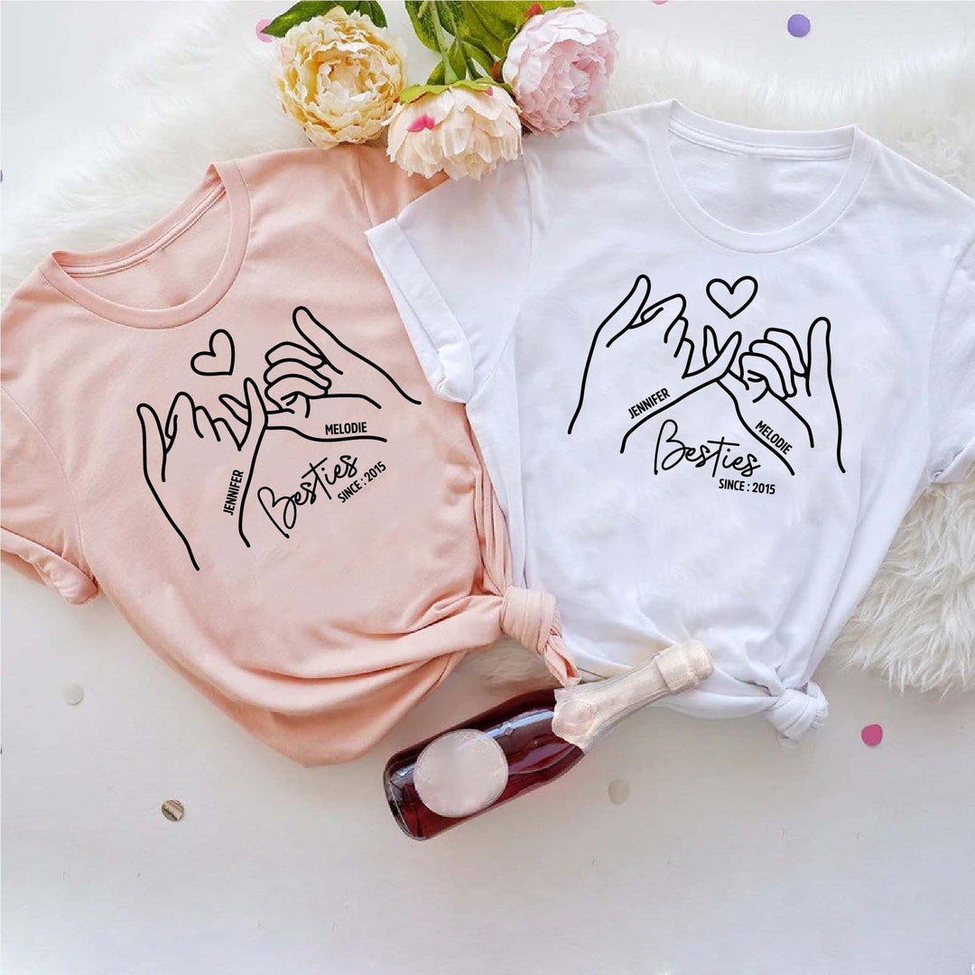 Personalized Besties Shirt, Besties Since Year Tshirts, Best Friend ...