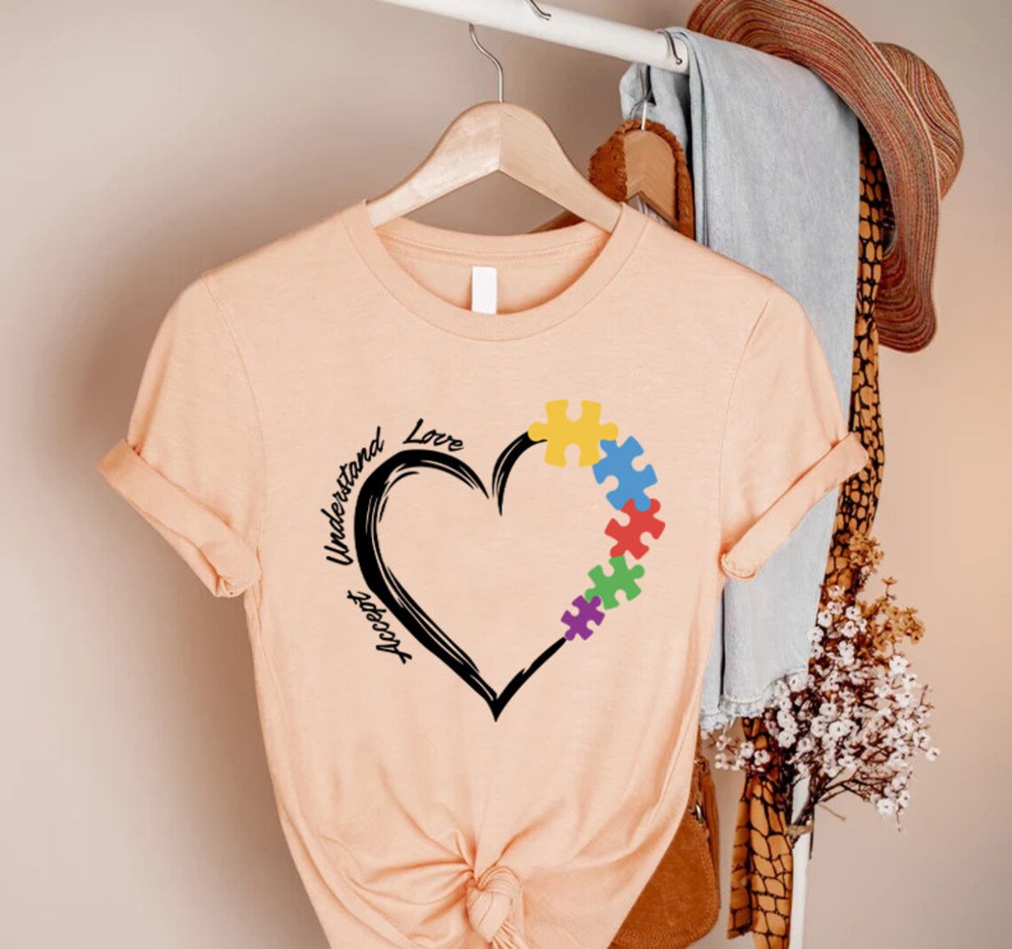 Autism Tshirt, Autism Awareness Shirt, Accept Understand Love, Autism ...