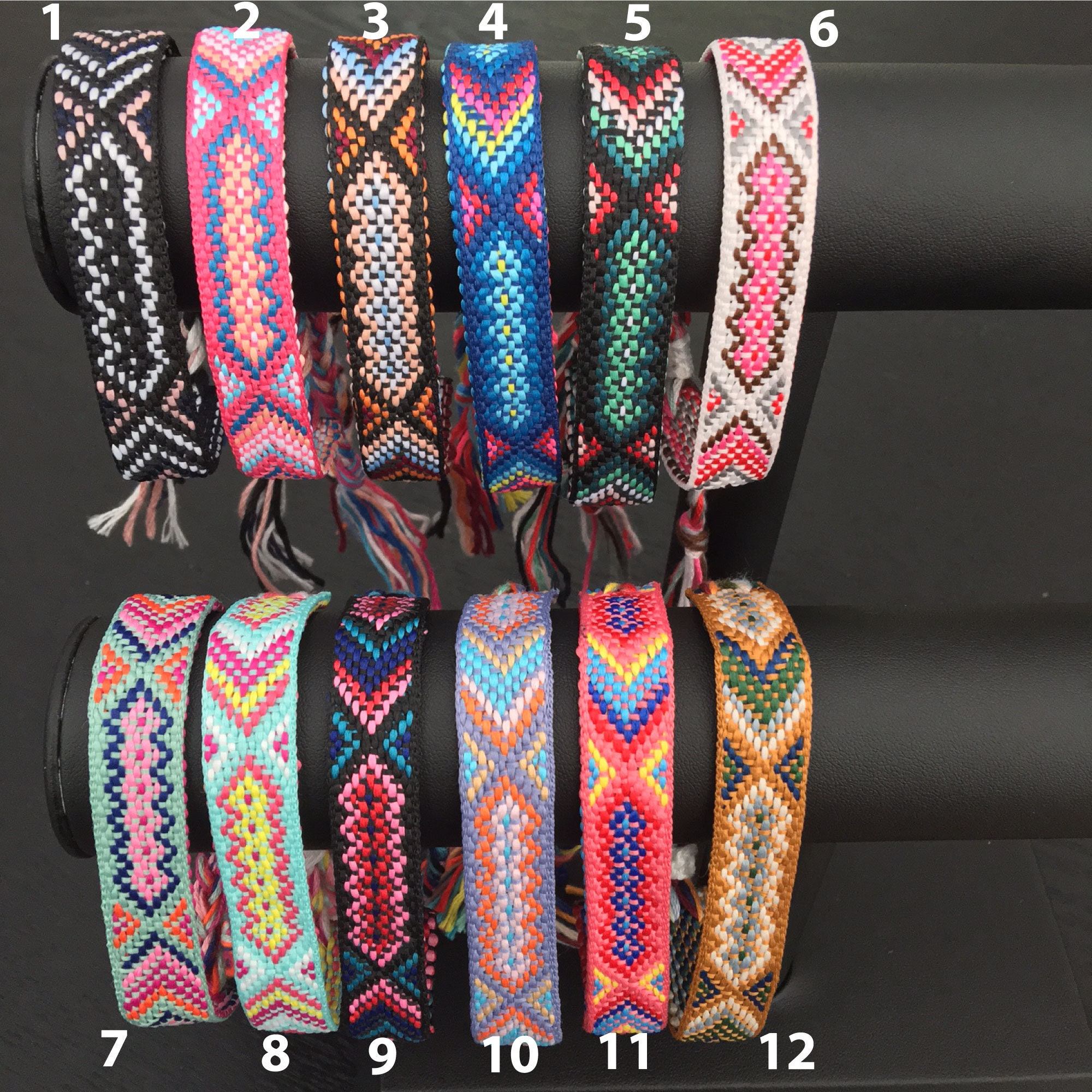African Wrist Bands Tribal Woven Thread Friendship Fabric Bands ...