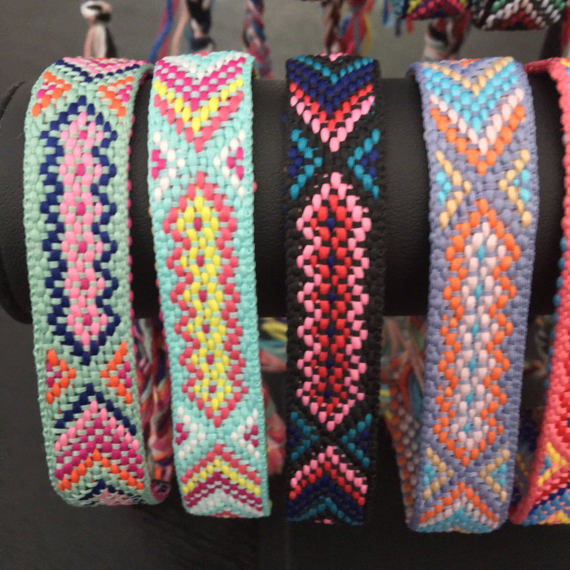 African Wrist Bands Tribal Woven Thread Friendship Fabric Bands ...
