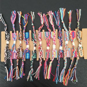 African Wrist Bands Tribal Woven Thread Friendship Fabric Bands ...