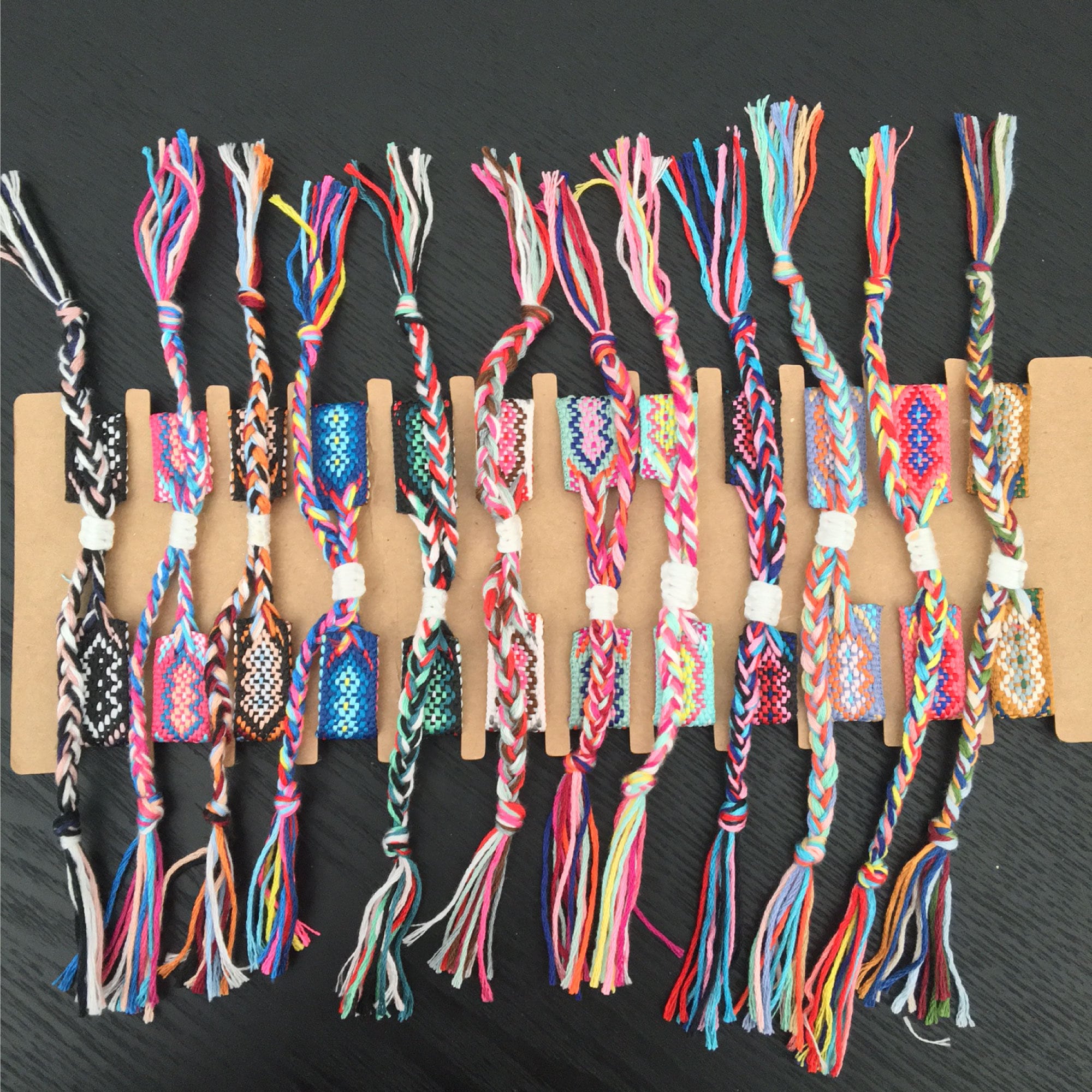 African Wrist Bands Tribal Woven Thread Friendship Fabric Bands ...