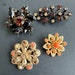 Vintage Amber/rust Coloured Rhinestone Crystal Brooches Pins Orange ...