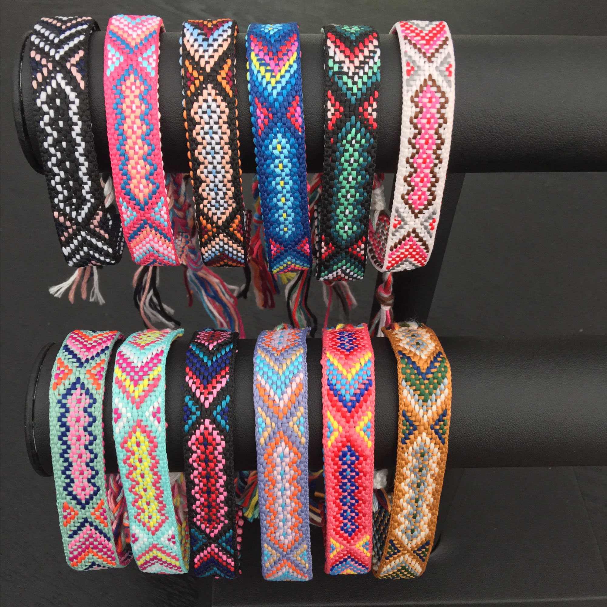 African Wrist Bands Tribal Woven Thread Friendship Fabric Bands ...