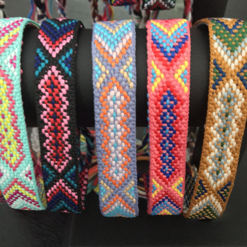 African Wrist Bands Tribal Woven Thread Friendship Fabric Bands ...