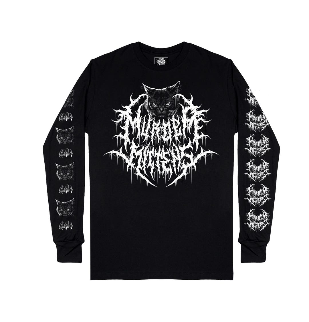 Murder Mittens Death Metal Design Long Sleeve T-shirt - Etsy