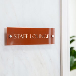 Wall Sign Name Plate (D1)- 2 Sizes Personalized Acrylic Door Office ...