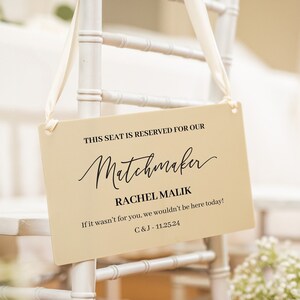 Wedding Hanging Acrylic Sign With Ribbon design 2 11.5x7 Sign, Signage ...