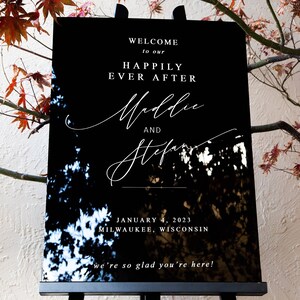 Personalized Acrylic Wedding Welcome Sign (design 1) - Custom Modern ...