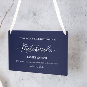 Wedding Hanging Acrylic Sign With Ribbon (design 2) - 11.5x7" Sign ...