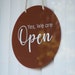 Round Hanging Acrylic Sign (open & Closed) Double Sided W/ White Rope ...