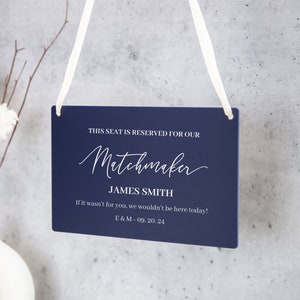 Wedding Hanging Acrylic Sign With Ribbon design 2 11.5x7 Sign, Signage ...