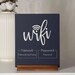 Wifi Acrylic Sign W/ Wood Base 6.5 X 7.75 Ice or Black Table Sign for ...