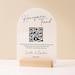Honeymoon Fund QR Arch Acrylic Sign W/ Base (D2) - Scannable QR Code ...