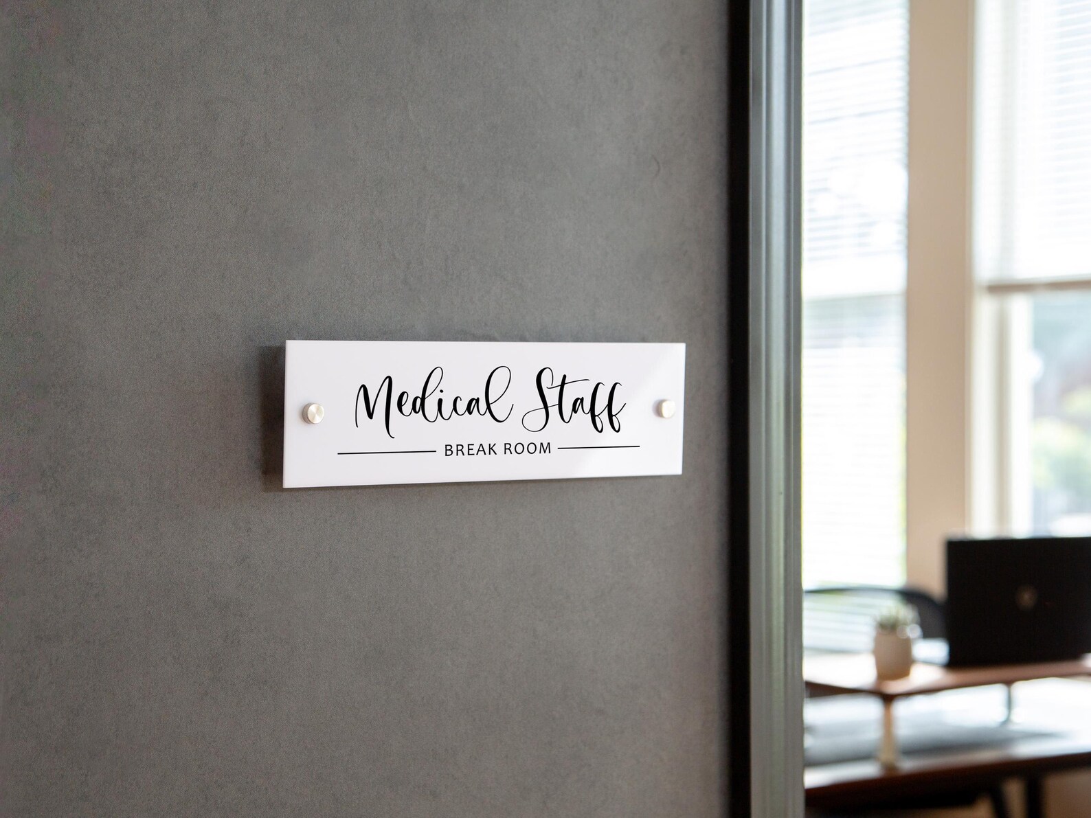 Wall Sign Name Plate - 2 Sizes Personalized Door Office Sign, Executive ...