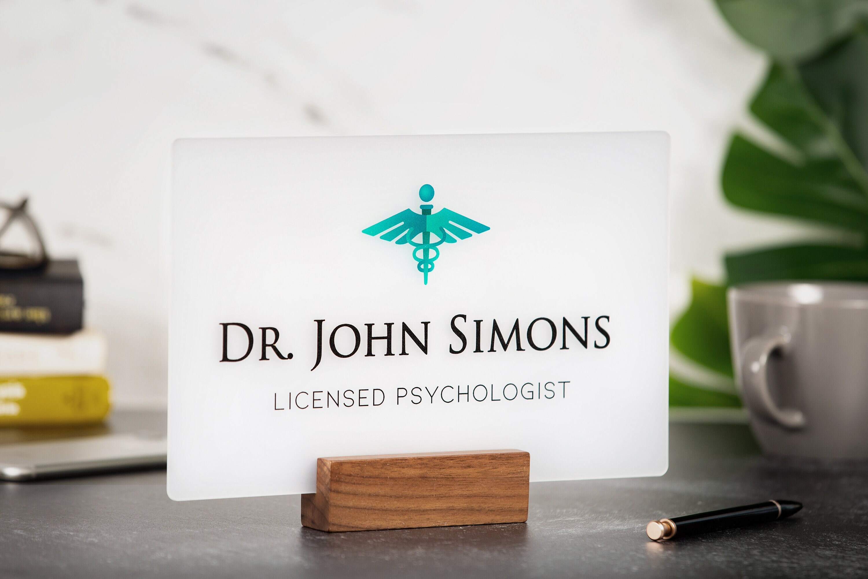 Ice Wall Door Interchangeable Name Plate W/ Wood Stand - 11.5x7 ...