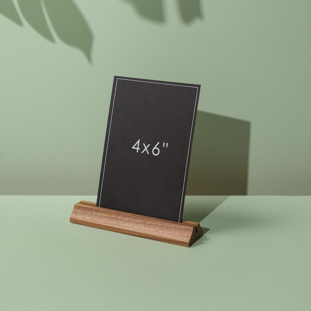 Bell Shape Wooden Stand Base - Walnut Wood Base Holder for Paper ...