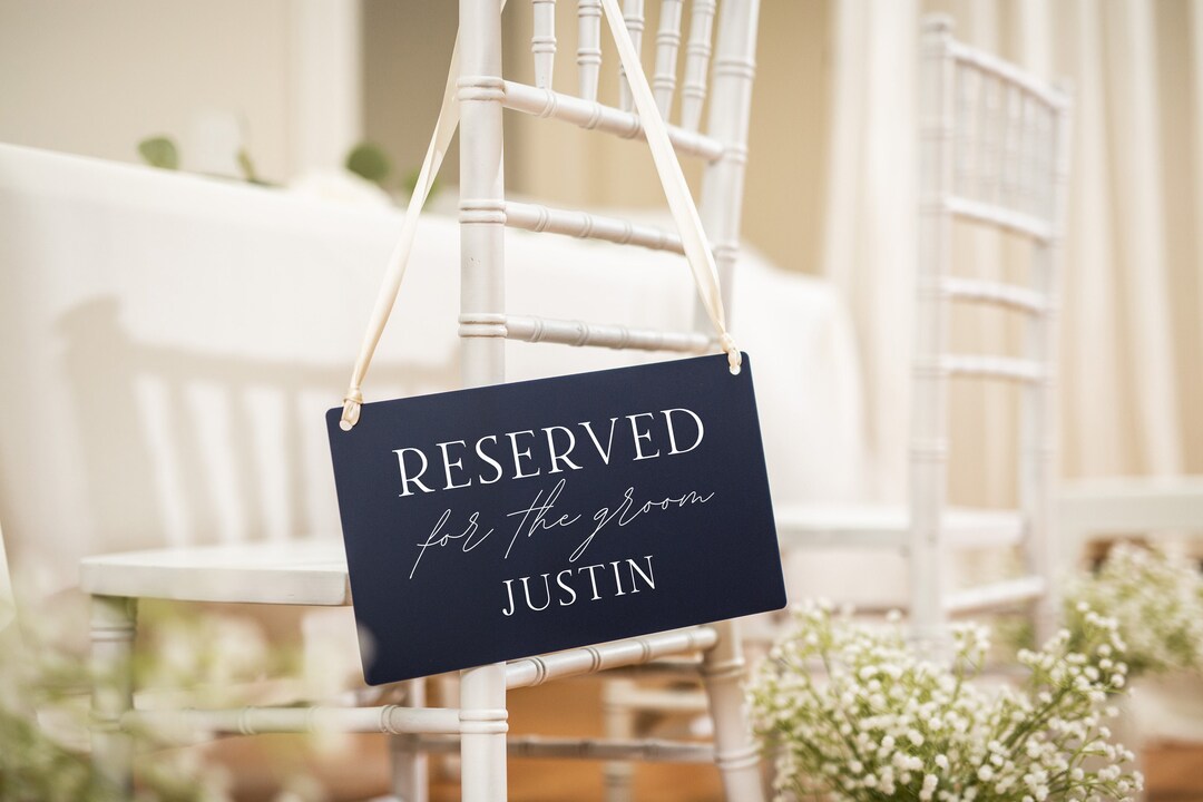 Reserved Hanging Acrylic Sign With Ribbon D7 11.5x7 Reserved Seat Sign ...