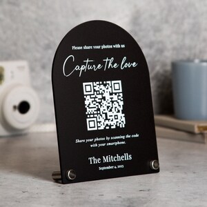 Arched QR Code (wedding Sign) - 6x7.75" Scannable Acrylic Sign, Wedding ...
