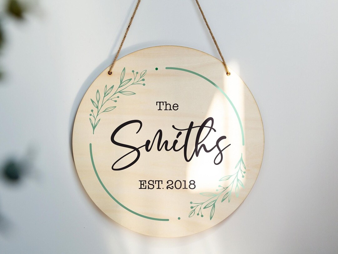 Custom Round Wooden Sign - Wooden Personalized Sign | Personalized ...