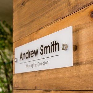 Wall Sign Name Plate 2 Sizes Office Sign, Executive CEO Sign, New Job ...
