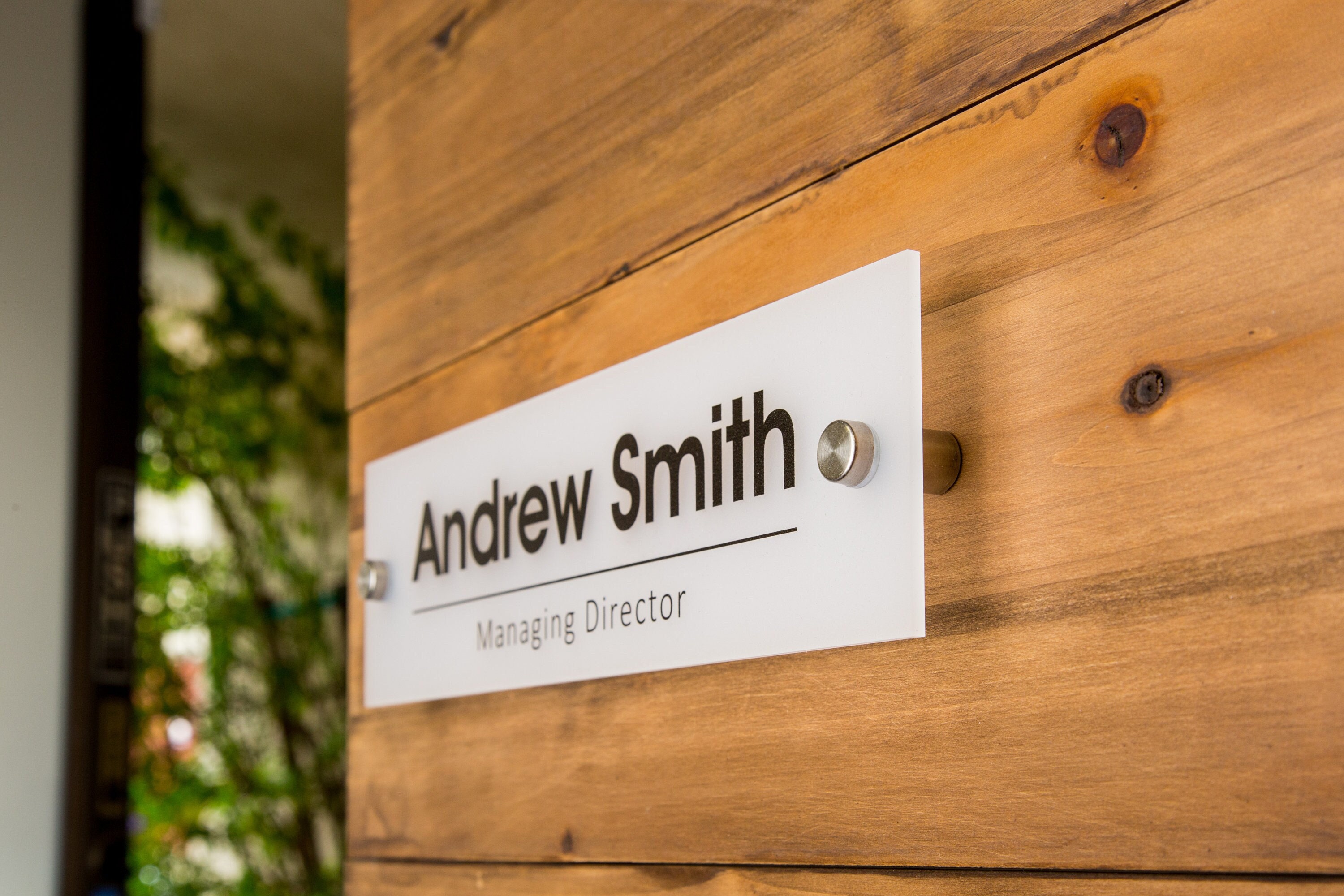 Wall Sign Name Plate 2 Sizes Office Sign, Executive CEO Sign, New Job ...