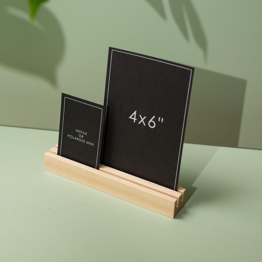 Double Slot Wooden Stand - Walnut or Maple Wood With Two Slots Dual ...