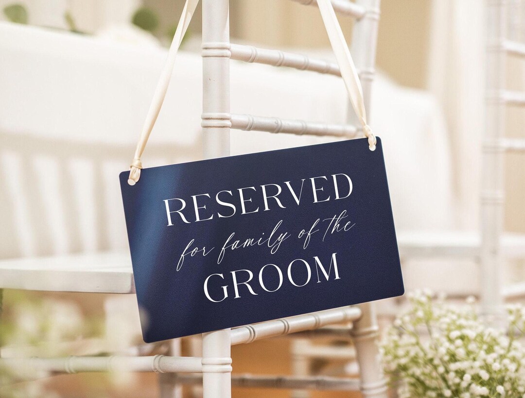 Reserved Hanging Acrylic Sign With Ribbon (D2) - 11.5x7" Reserved Seat ...