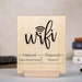 Wood Wifi Sign W/ Maple Wood Stand (design 1) - Freestanding Tabletop ...