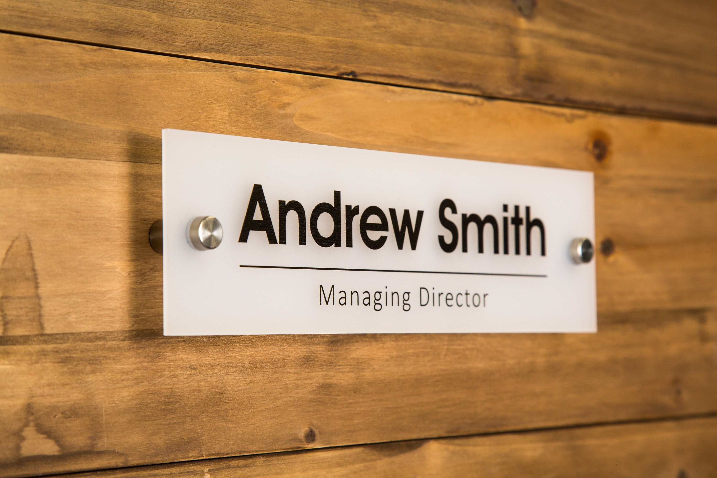 Wall Sign Name Plate 2 Sizes Office Sign, Executive CEO Sign, New Job ...