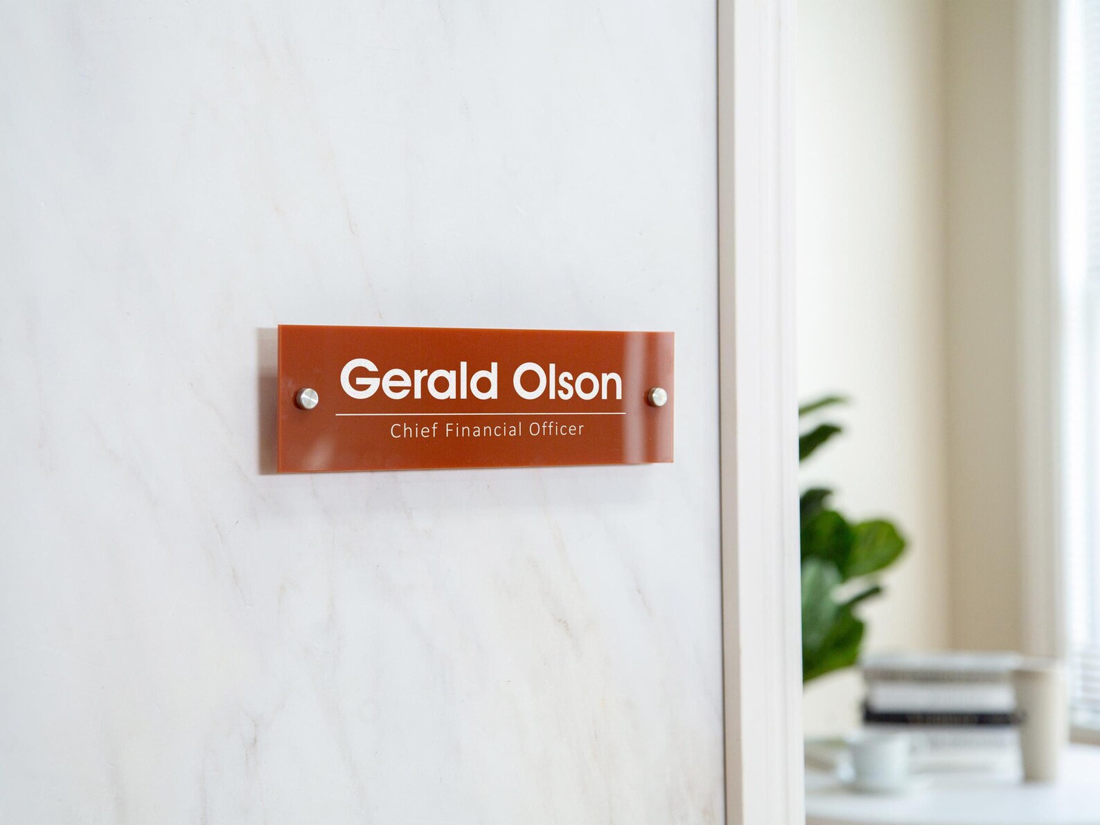 Wall Sign Name Plate - 2 Sizes Office Sign, Executive CEO Sign, New Job ...