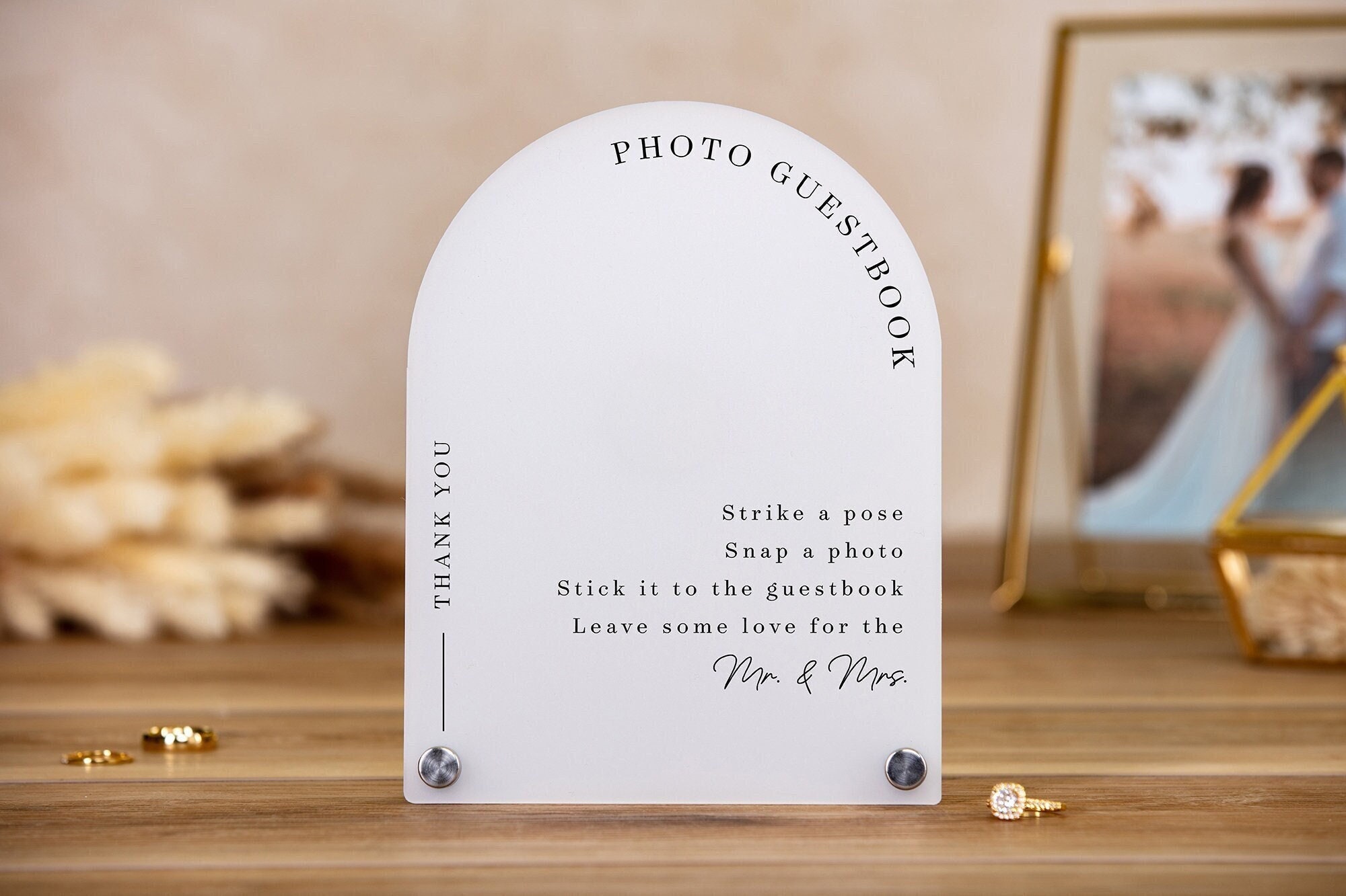Arch Wedding Table Sign design 9 6 X 7.5 Please Sign Our Guestbook ...