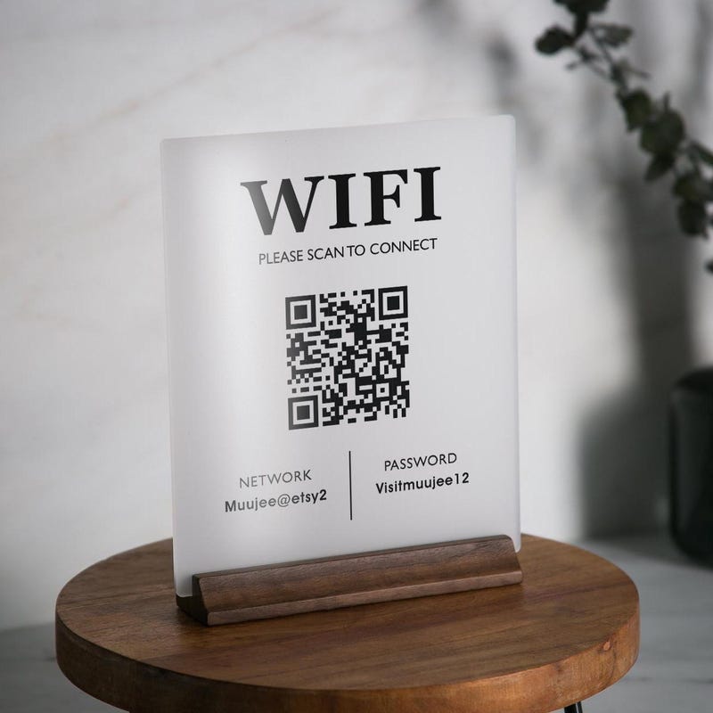 6 Qr Code Acrylic Sign - Etsy