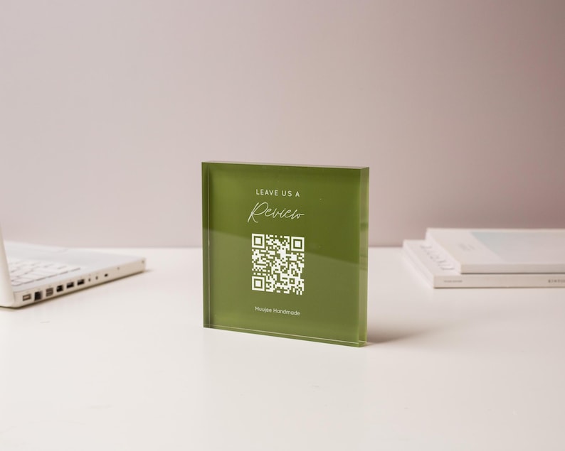 6x6" Pastel QR Sign (D4) - Custom Scannable Door Code Menu Social Media ...
