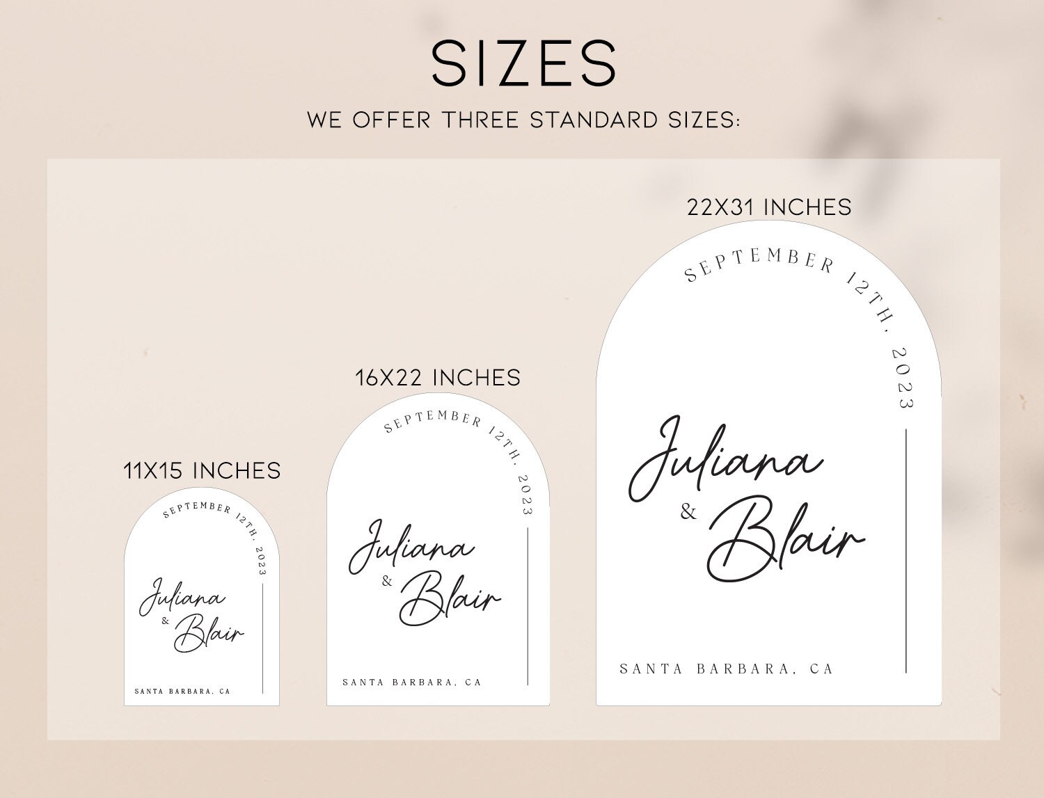 Personalized Arched Acrylic Wedding Welcome Sign (design 3) - Baby Pink ...