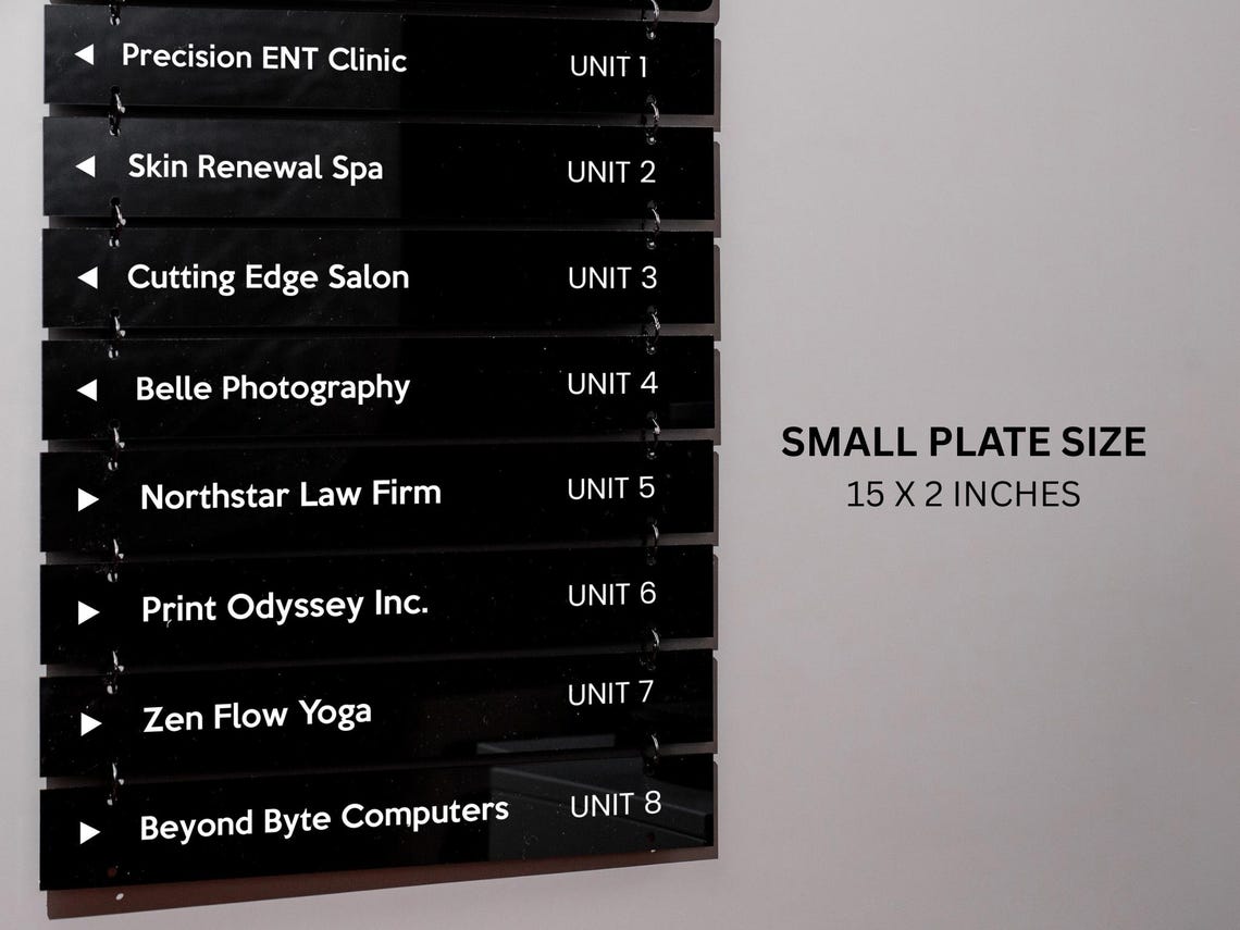 Add On: Replacement Plate (small) for Interchangeable Hanging Directory ...