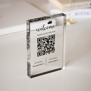 Personalized Acrylic QR Code Wifi Sign (design 2) - Custom Internet ...