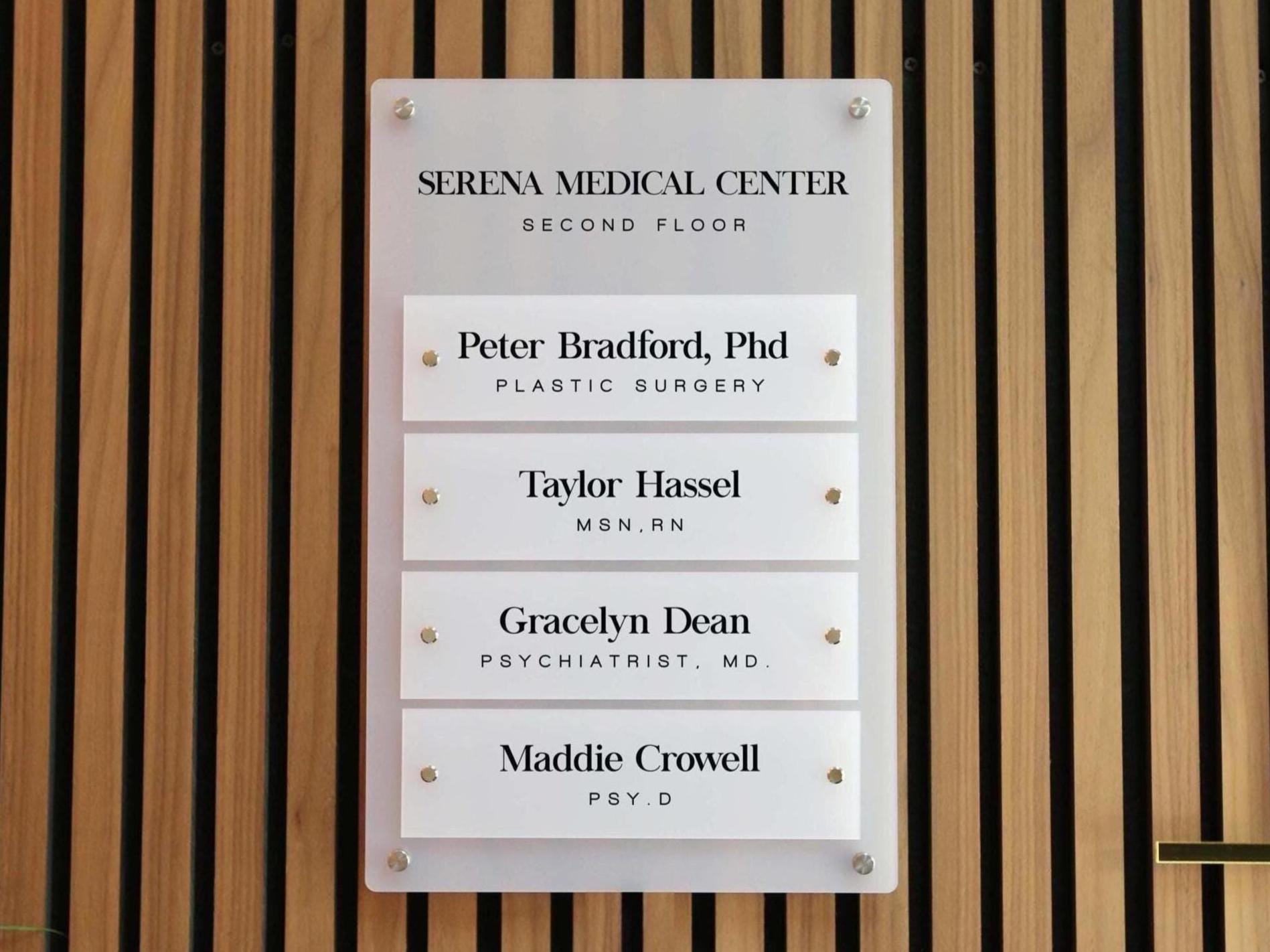 Wall Directory (standard) - Customizable Large Office Wall Door ...