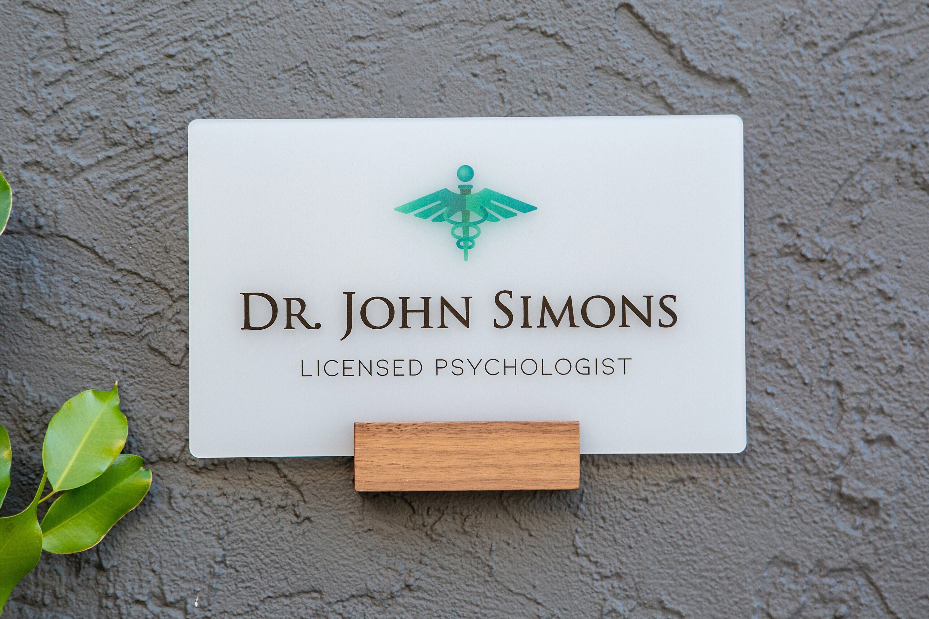 Ice Wall Door Interchangeable Name Plate W/ Wood Stand - 11.5x7 ...
