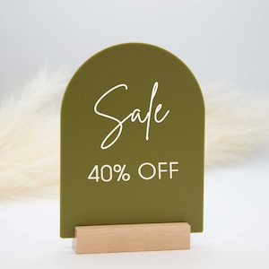 Custom Arch Acrylic Sign W/ Stand - Personalized Text on Market Pop up ...