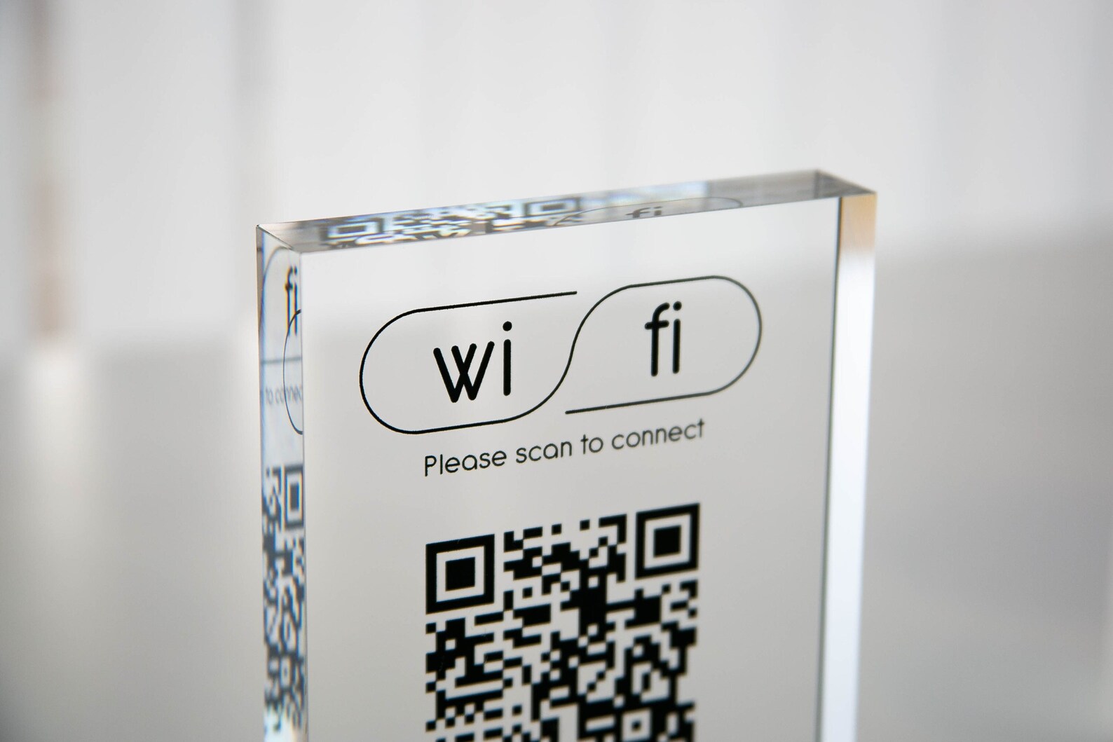 Personalized Acrylic QR Code Wifi Sign design 3 Custom Home Airbnb ...