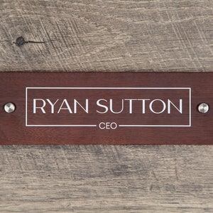 Wood Wall Sign Name Plate UV Printed Personalized Door Office Sign ...