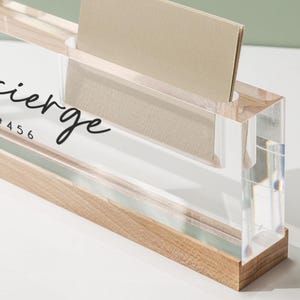 Personalized Acrylic Name Block W/ Slots (D5) - Custom Job Title Plaque ...